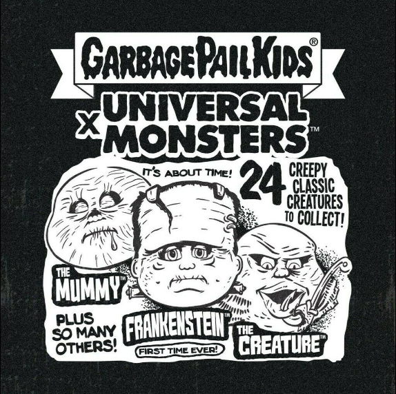 UNIVERSAL MONSTERS FULL 24X GPK CARD SET, VERY RARE 1st PRINT +PLUS ...