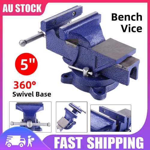 5'' 125mm Heavy Duty Bench Vice Clamp Workbench Vise Anvil Swivel Base ...