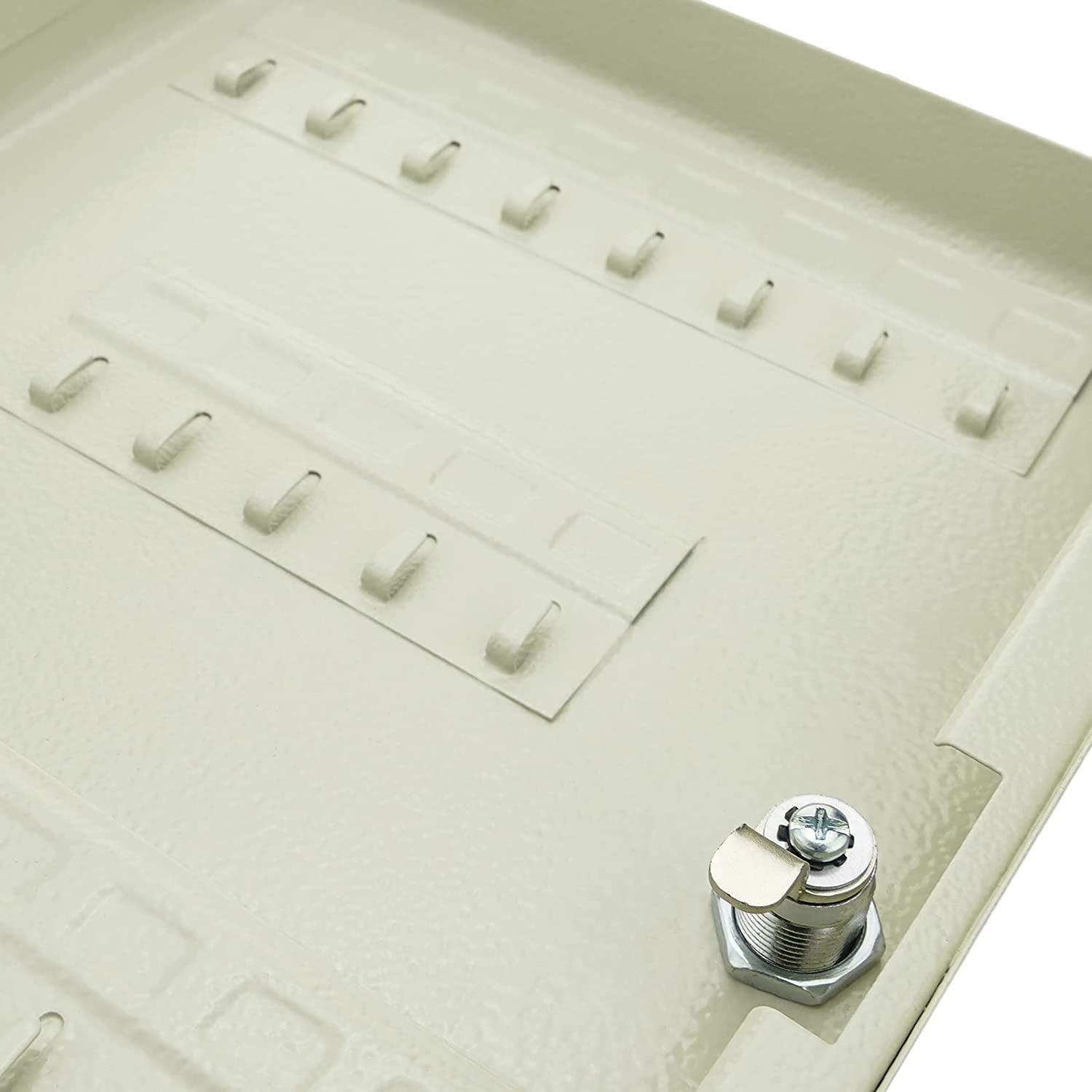 48 Keys Cabinet Safe Case Box Key Hooks Metal Storage Locking Security ...