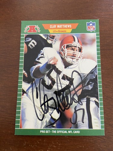 1989 Pro Set CLAY MATTHEWS Autographed Authentic Signed Cleveland ...