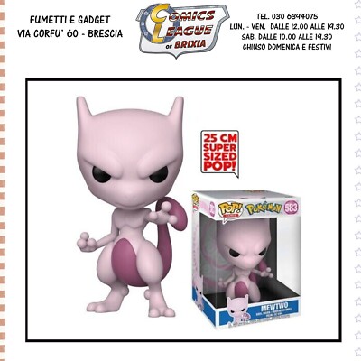 Funko Pop! 583 Pokémon Mewtwo (Super Sized) - Mewtu Jumbo Games Figure ...
