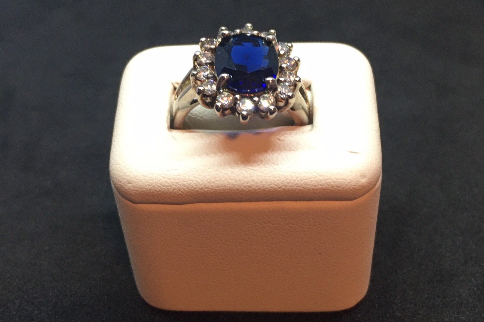 Sapphire & CZ signed JC 925 Sterling Silver Ring Size 7 for Libra | eBay