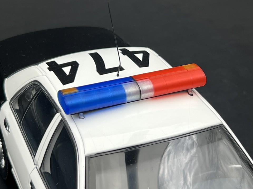 1/18 LED Ready AeroDynic Lightbar LAPD Blue Red Clear Amber Police ...