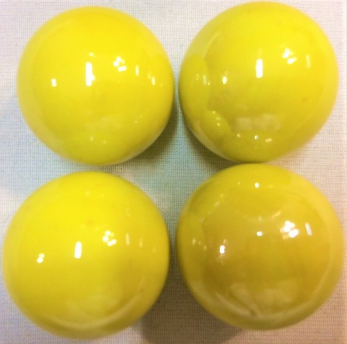 1" INCH YELLOW 25mm Glass Marbles 4 Pcs Family Friends Board Games Free ...