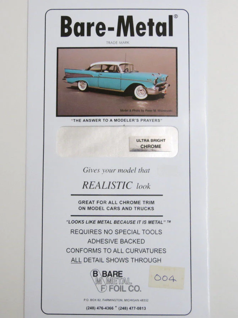 Bare Metal Foil BMF004 Ultra Bright Chrome 11" x 6" | eBay