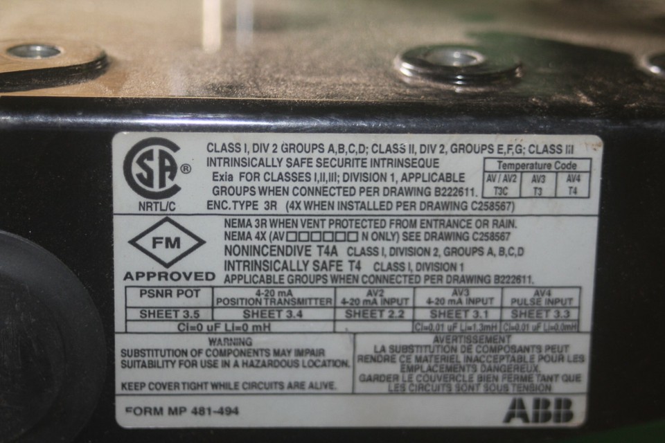 ABB Pneumatic Positioner AV2321200 | eBay