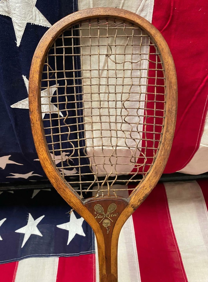 Vintage 1920s Fairview Wood Tennis Racquet Chicago,Illinois Antique ...
