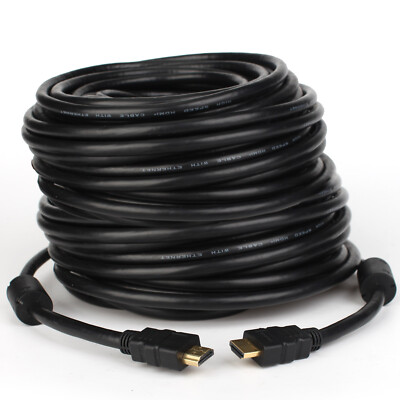 Extra Long 50FT 66FT Super High Speed HDMI Cable 1.4 Ethernet 3D 1080P ...