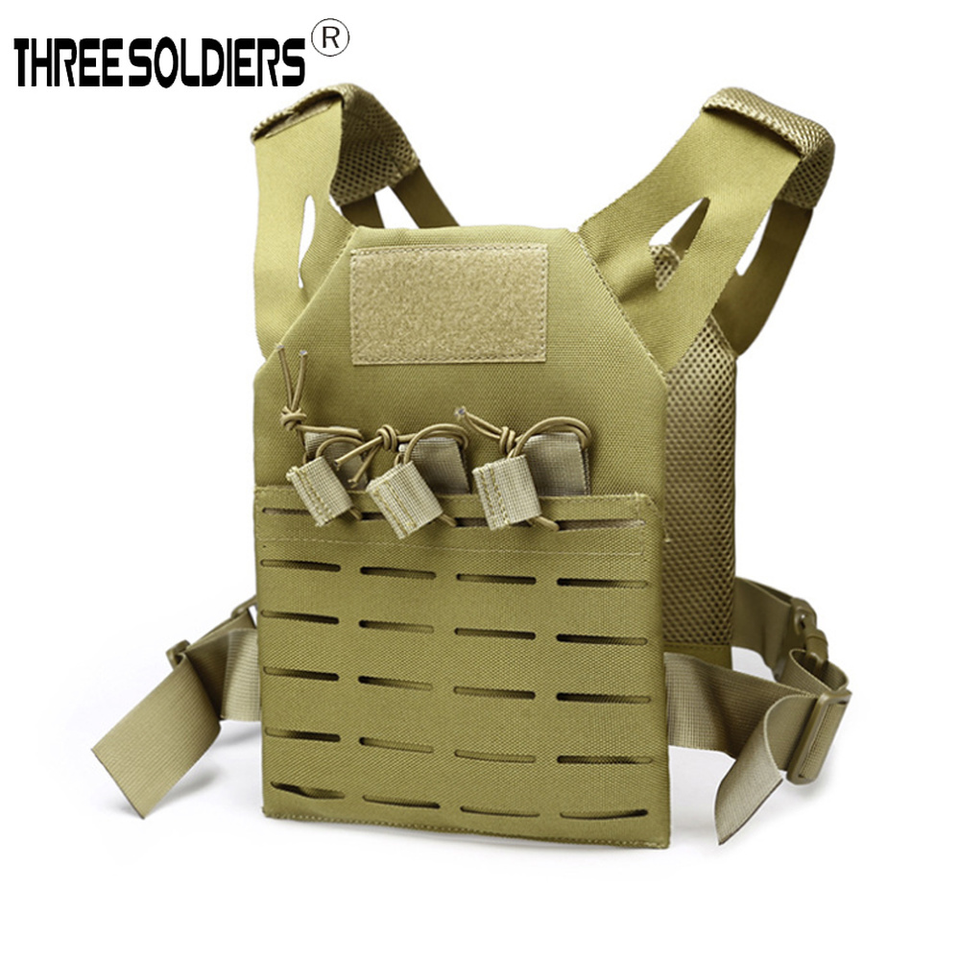 Outdoor CS Tactical Molle Protective Vest for Kids Airsoft Combat Plate ...
