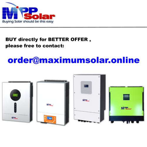 MPP SOLAR LV6048 split phase 110/220V 6000w 48v solar inverter + dual ...