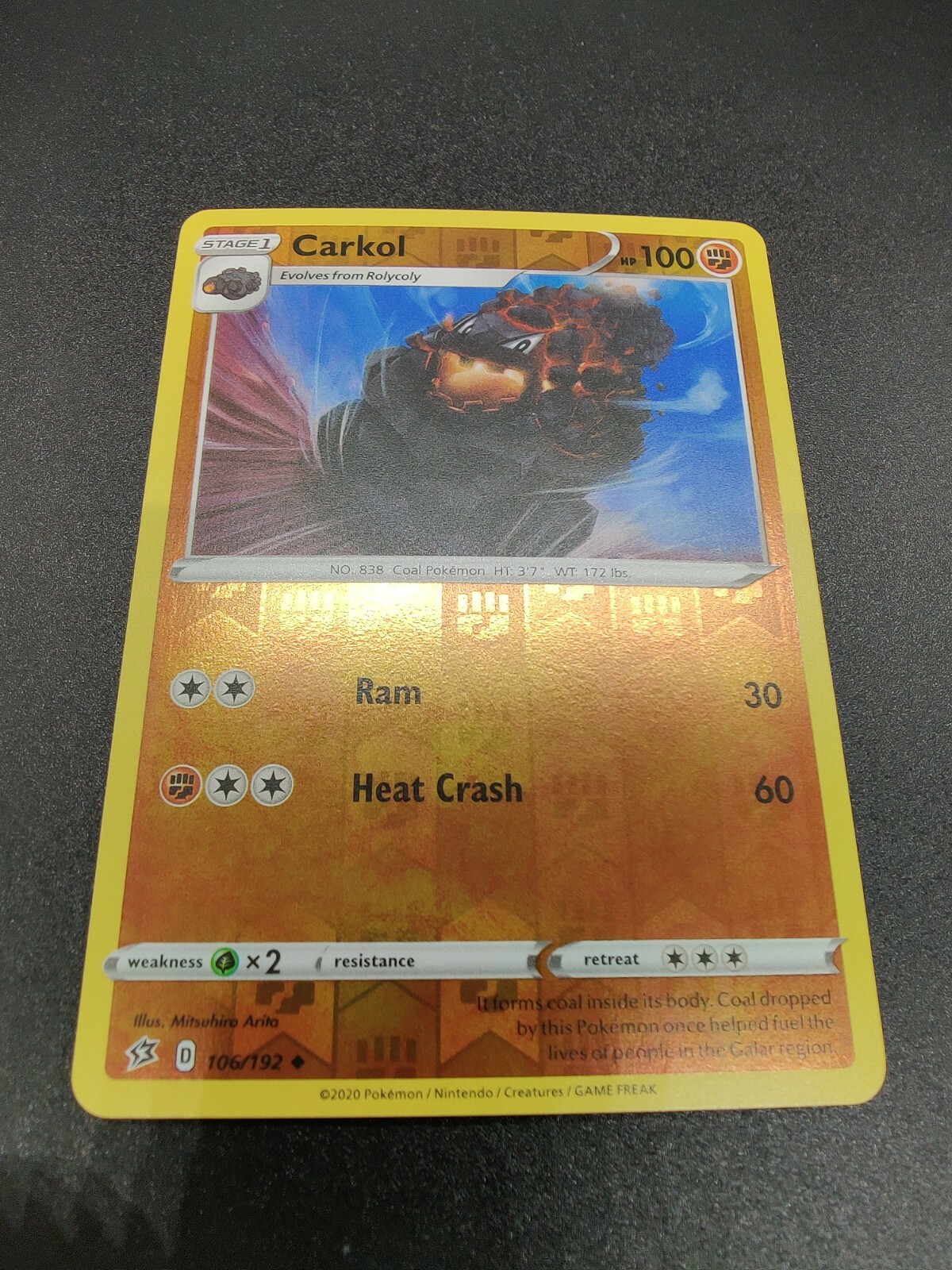 Carkol | Reverse Holo | MINT | Rebel Clash 106/192 | Uncommon | Pokemon ...