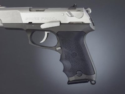 Hogue Ruger P85/P89/P90/P91Grip-Recoil Absorbing Rubber Pistol Grip ...