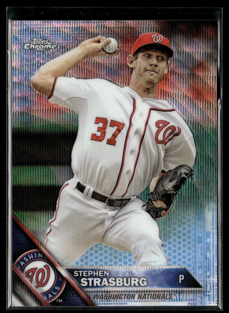 2016 TOPPS CHROME BLUE WAVE /75 STEPHEN STRASBURG NATIONALS | eBay