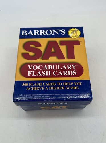 Barron's SAT Vocabulary Flash Cards: 500 - Cards, Open Box - Test Prep ...