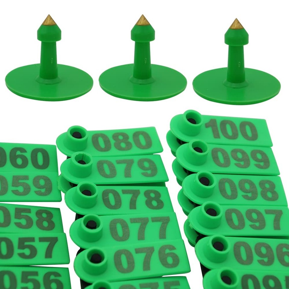 Sheep Ear Tag 001-100 Number Plastic Livestock Tags for Cow Cattle ...