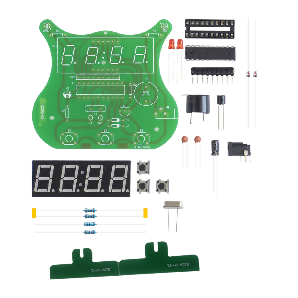4-digit Clock Kit DIY Electronics Kit Maker Workshop Multifunctional ...