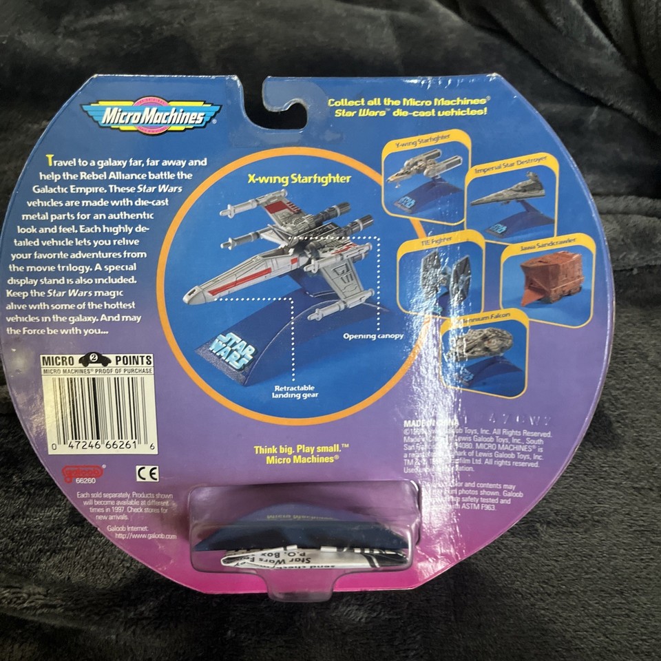 Sealed 1996 Micro Machines Star Wars Die-Cast Metal X-Wing Starfighter ...