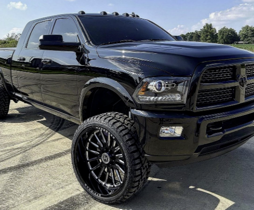 4x 24X12 Hardcore HC24 Wheels Gloss Black Milled 8x180 Chevy GMC | eBay