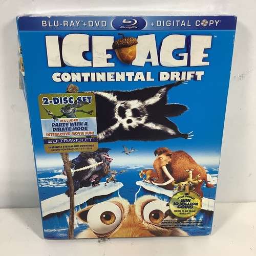 Ice Age: Continental Drift (Blu-ray/DVD, 2012, 2-Disc Set, Includes ...