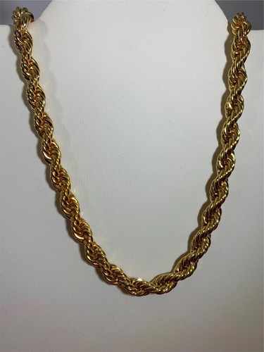 36 INCH 14kt GOLD PLATED 7mm ROPE RUN DMC HIP HOP CHAIN NECKLACE | eBay