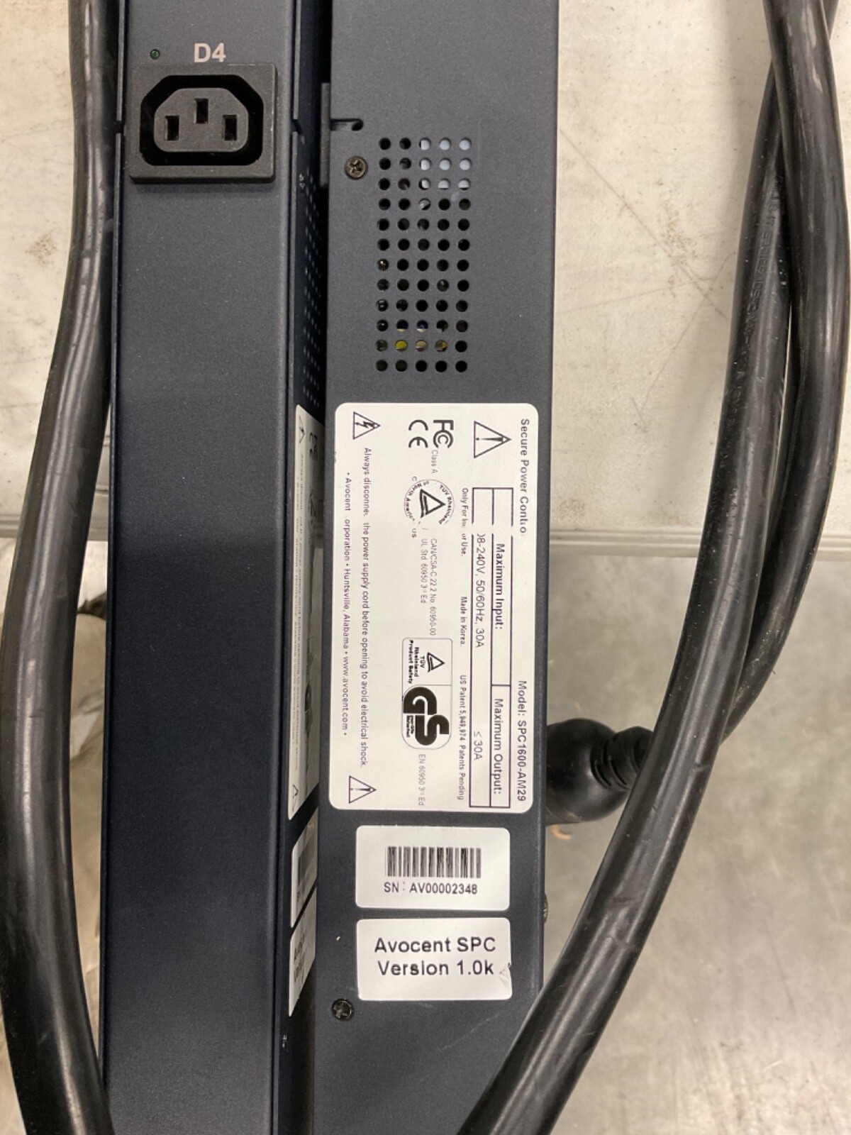 Lot of 2 Avocent SPC1600-AM29 Secure Power Control Strip 16 Outlet L6 ...