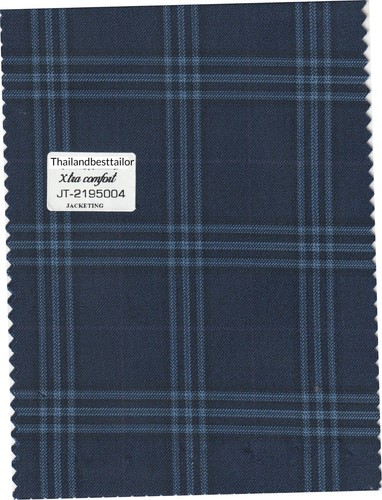 Blue Checked Suiting Fabric 5 Yards Italian Wool Super Fine Cloth | eBay