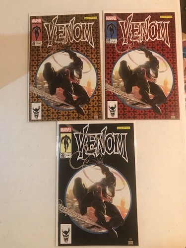 Venom #30 Black Gold Red Set Variant Alex Garner Spider-Man Homage ...