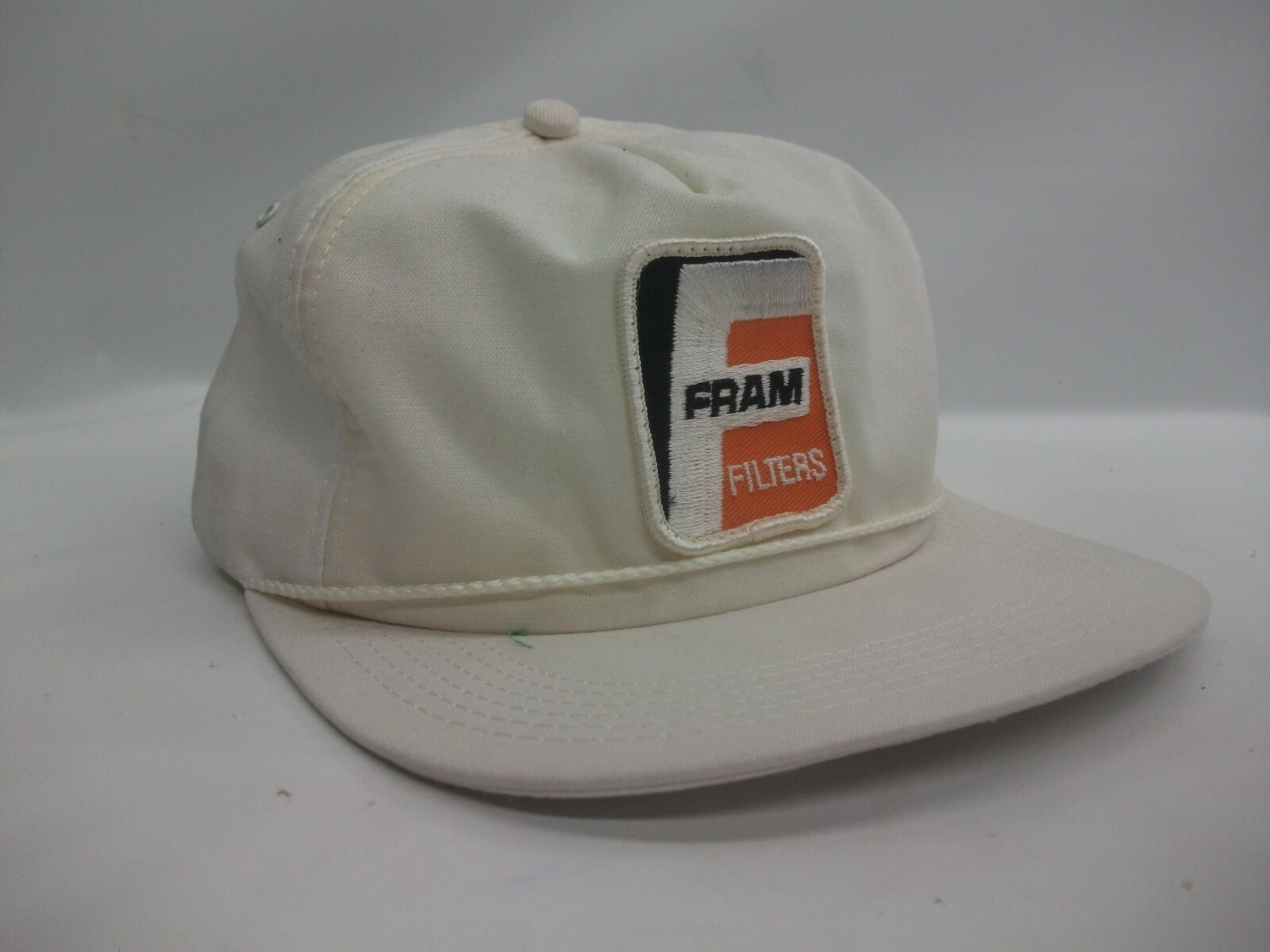 Fram Filters Patch Hat Vintage K Brand White Snapback Baseball Cap | eBay