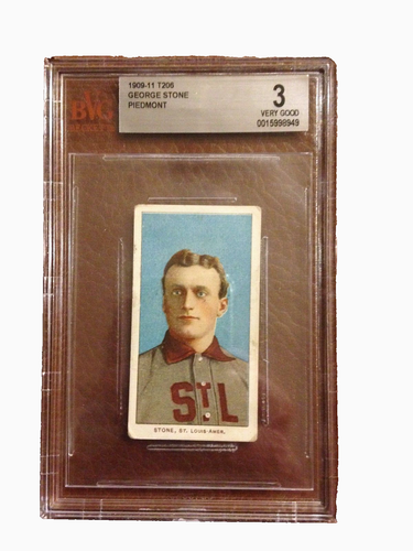 1909-11 T206 George Stone PORTRAIT PIEDMONT BVG VG 3 | eBay