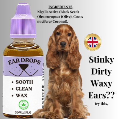 DOGS EAR CLEANER FOR STINKY WAXY DIRTY BROWN STUFF IN PETS EARS. | eBay UK