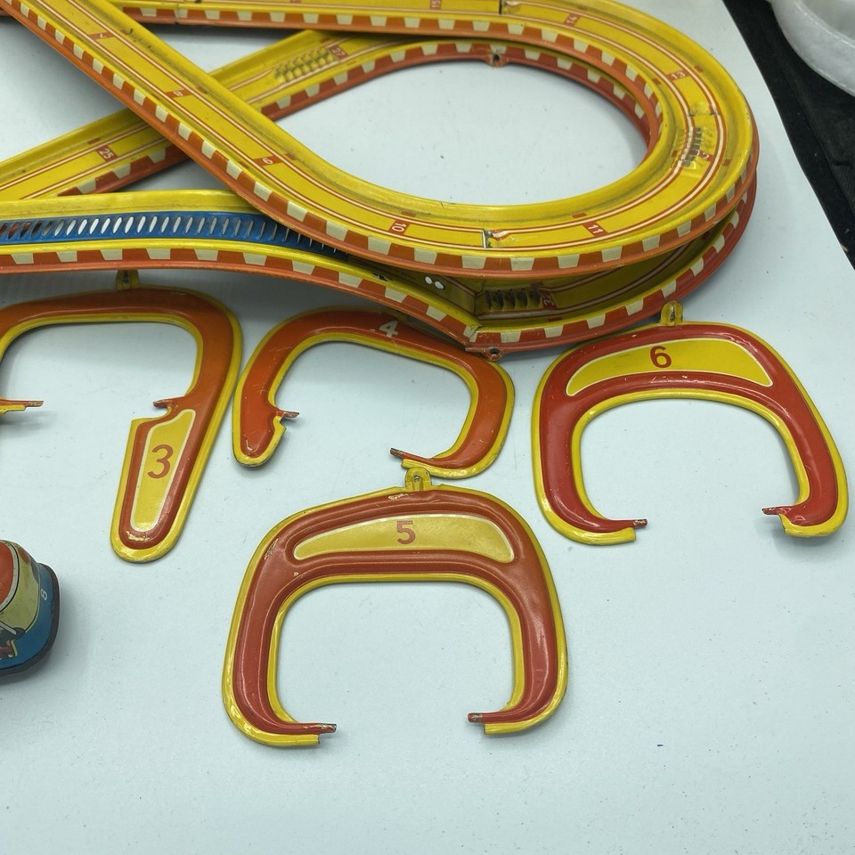 Vintage Technofix Toboggan Tin Litho Wind-Up Track Set Germany Read | eBay