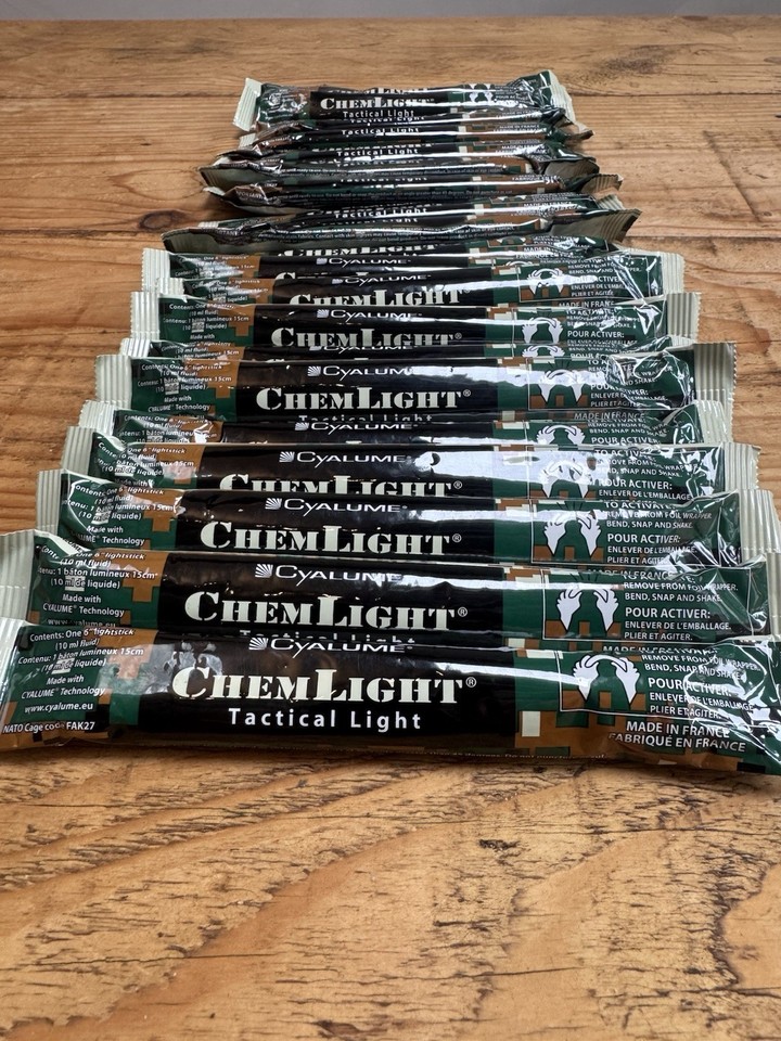 Cyalume - Chemlight/Tactical Light - Green- British Army - 20 Lights ...