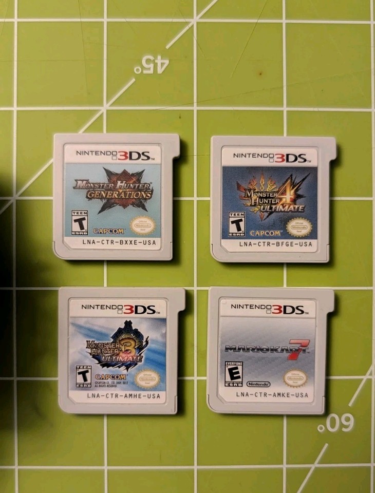Nintendo 3DS Games Lot! Monster Hunter 3 4 Ultimate GENERATIONS MARIO ...