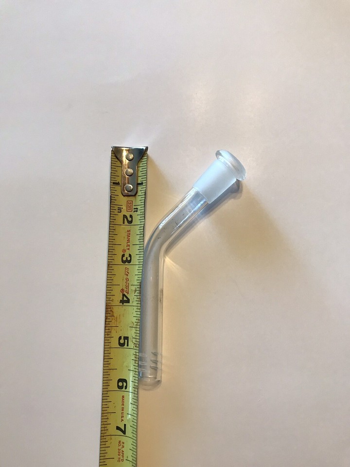 Curved Glass 45 Degree Bent 14mm Downstem 5” Inch Grommet Bong Water ...