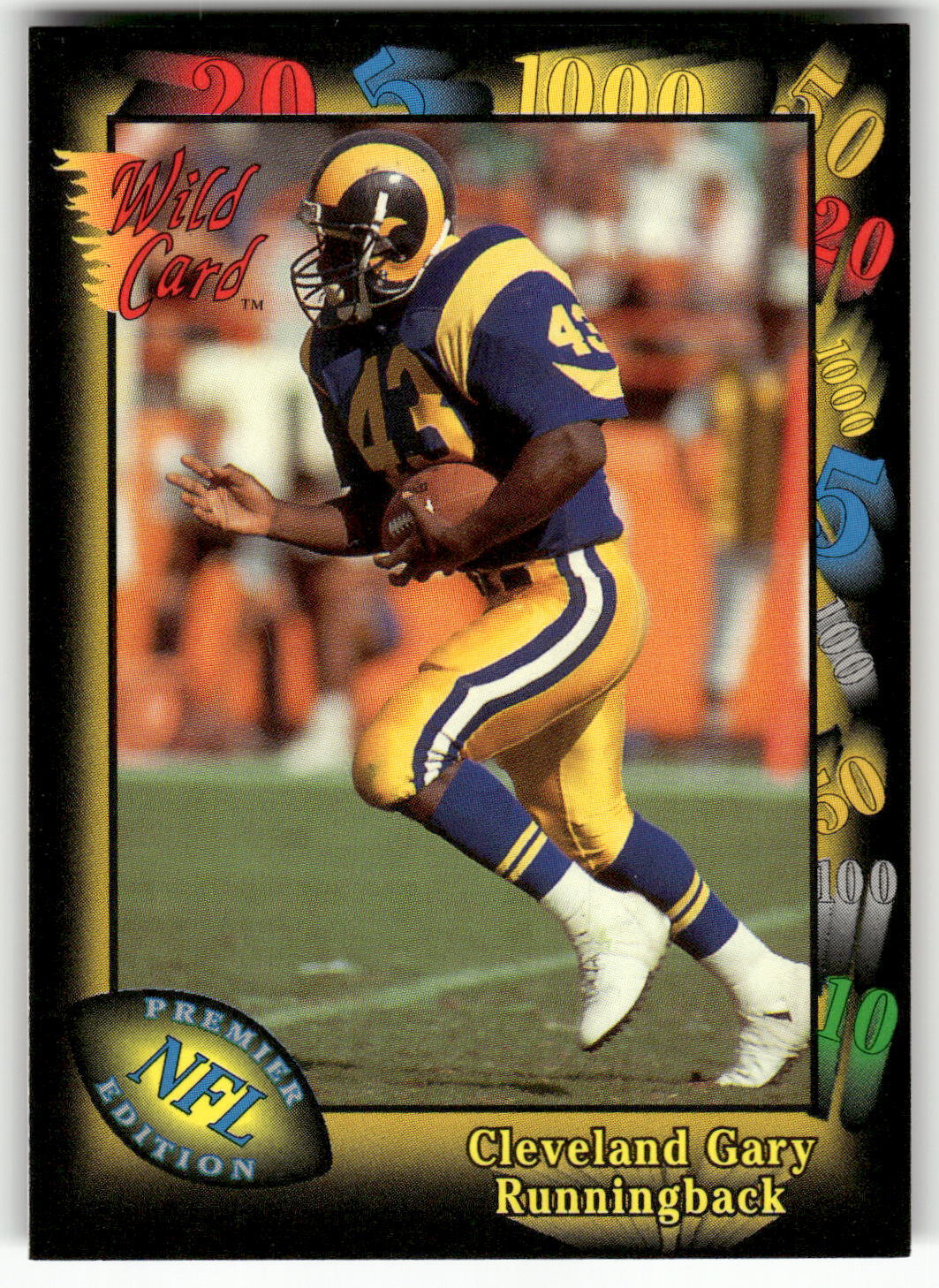 1991 Wild Card #151 Cleveland Gary Los Angeles Rams | eBay
