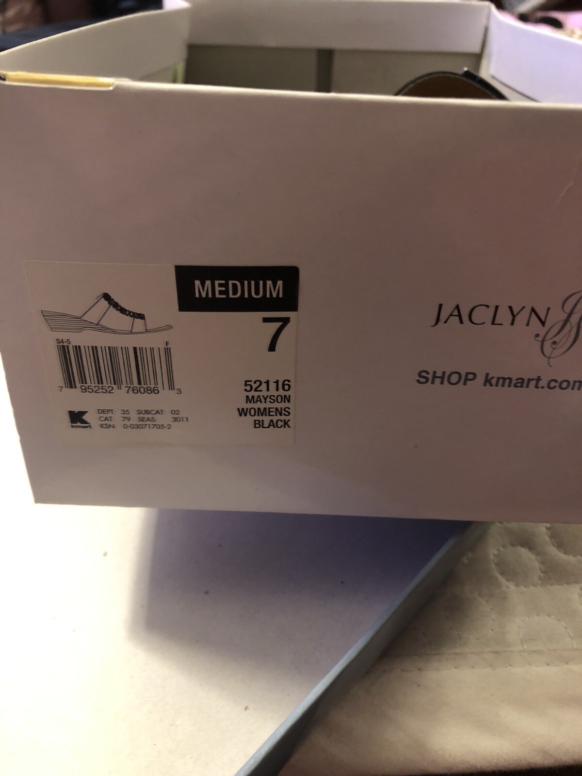 Jaclyn Smith Mayson Black Slip On Wedge sandals size 7 - Gem