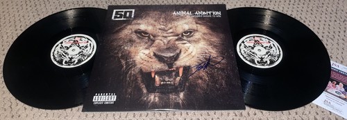 50 CENT SIGNED ALBUM JSA AUTOGRAPH RECORD RAP HIP HOP VINYL ANIMAL ...