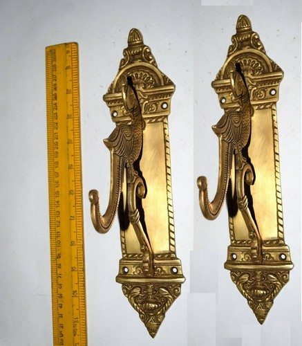 Brass Cockatoo Design Wall Hooks Royal Peacock Door Mount With Carved ...