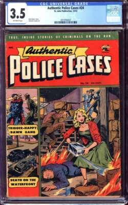 AUTHENTIC POLICE CASES #24 CGC 3.5 OW PAGES // MATT BAKER COVER 1952 | eBay