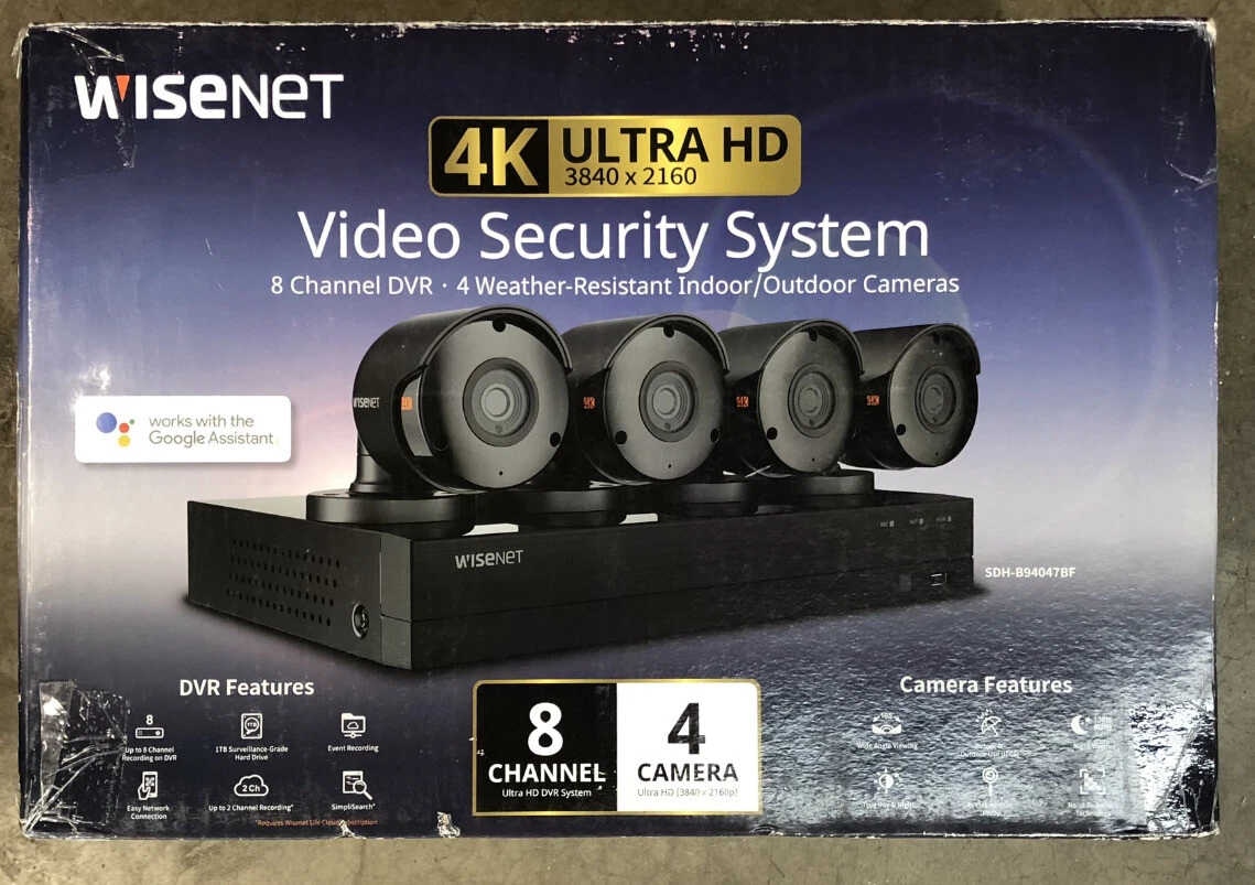 Wisenet 8x4 All-in-one 4K Camera Kit 8-channel Video, 55% OFF