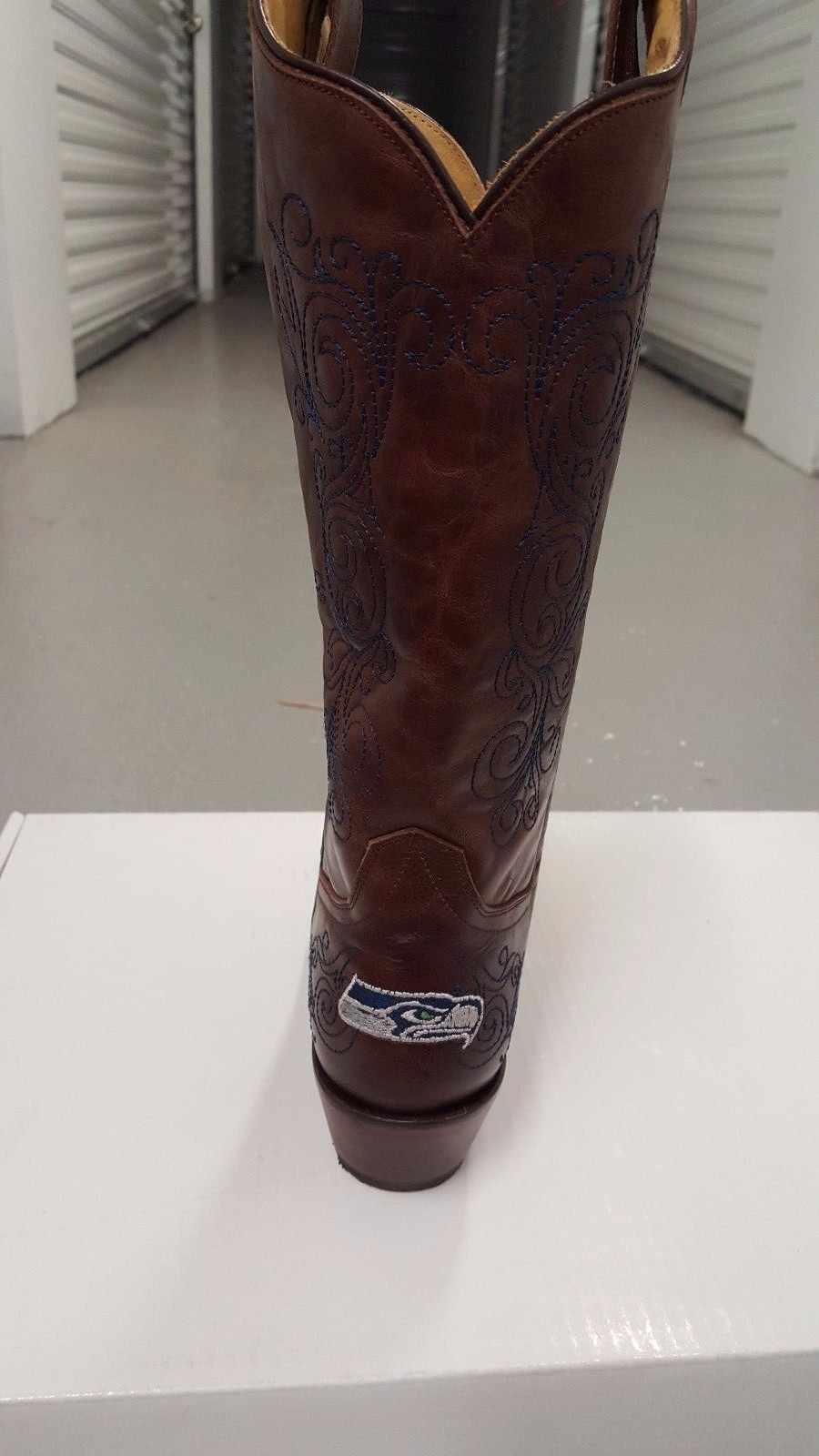 Seattle Seahawks Ladies Brown Leather Boots size 5.5 to 11 Fancy ...