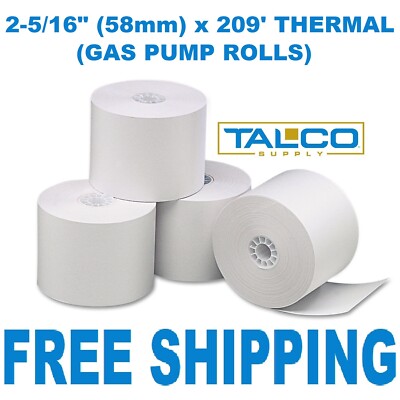 (24) GAS PUMP (2-5/16" x 209') THERMAL RECEIPT PAPER ROLLS ~FAST FREE ...
