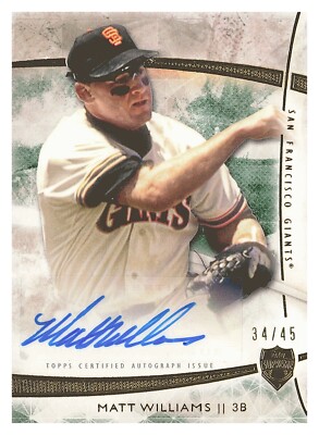 Matt Williams 2014 Topps Supreme Autographs Green #SAMW 14/45 | eBay