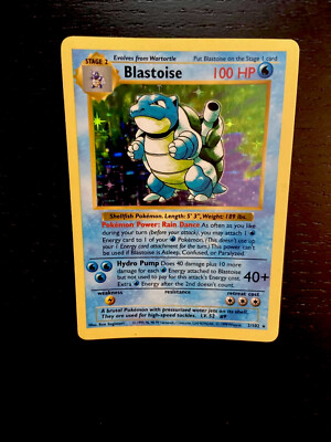 *RARE* Blastoise Holo Shadowless Base Set 1999 Pokemon Card #2 *Never ...