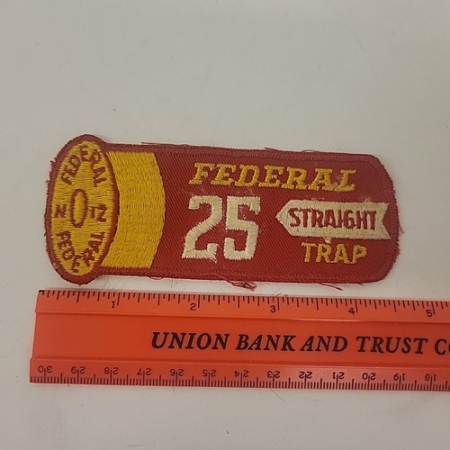 FEDERAL 25 STRAIGHT TRAP BULLET ADVERTISING CLOTH EMBROIDERED PATCH | eBay
