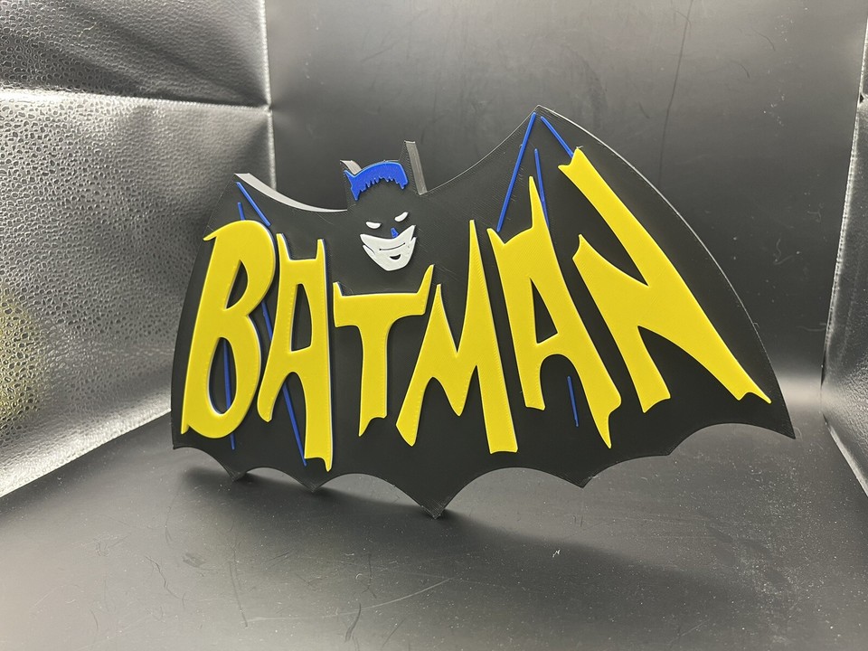 Batman 1966 Logo Sign Display | 3D Wall Desk Shelf Art 11 inch | eBay