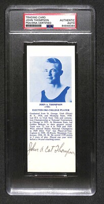John "Cat" Thompson 1968-74 HOF Bookmark Signed Autographed Rookie Card ...