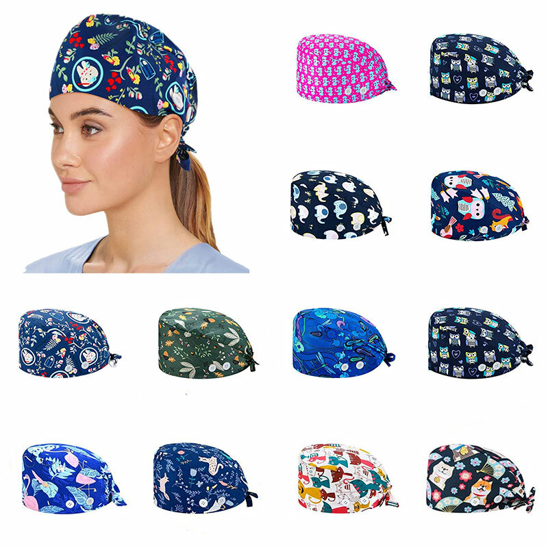Scrub Cap Hospital Working Cap Medical Surgical Doctor Nurse Hat Chef ...