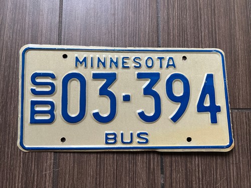 Vintage 1970s Minnesota School Bus License Plate 03-394 | eBay