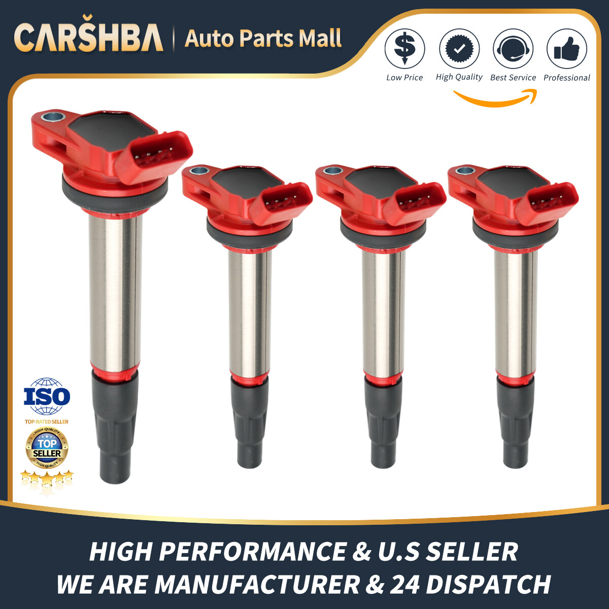 4*Ignition Coil For 09-15 Toyota Prius Corolla Matrix Scion 1.8L L4 ...